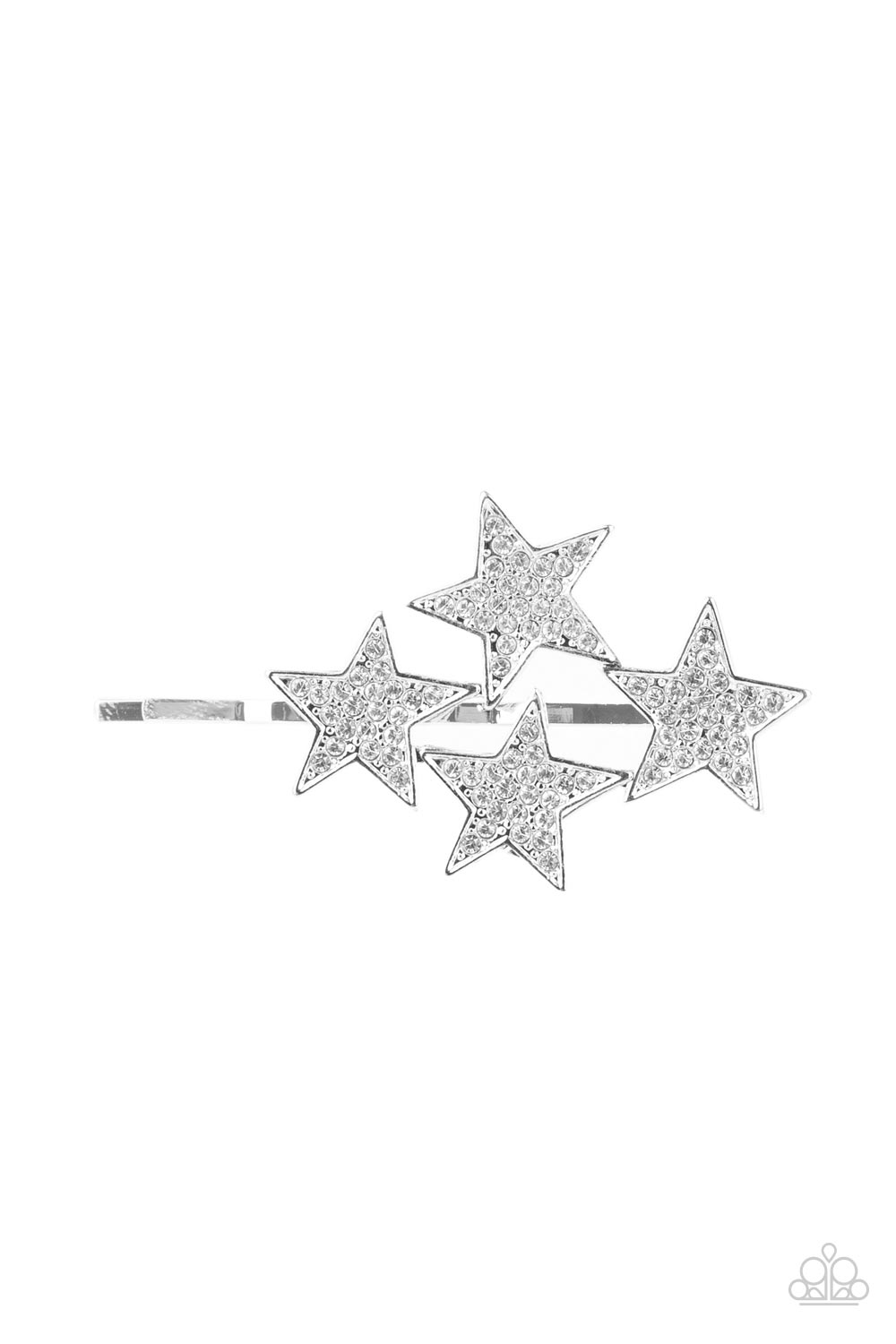 Stellar Celebration - white - Paparazzi hair clip – JewelryBlingThing