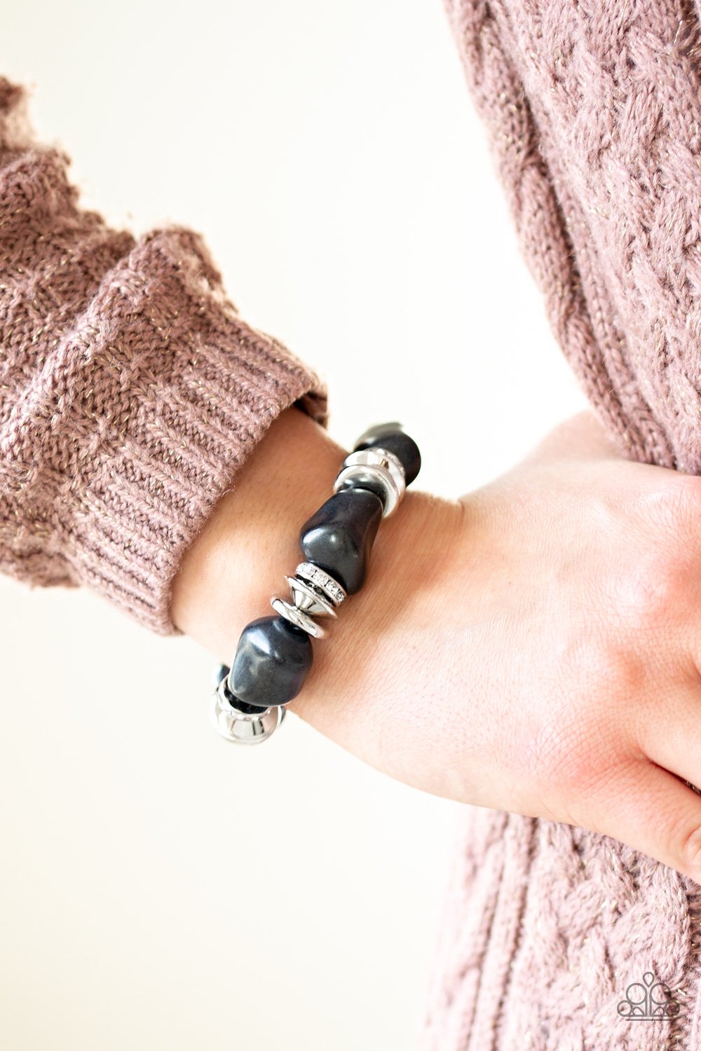 Stone Age Stunner - black - Paparazzi bracelet – JewelryBlingThing