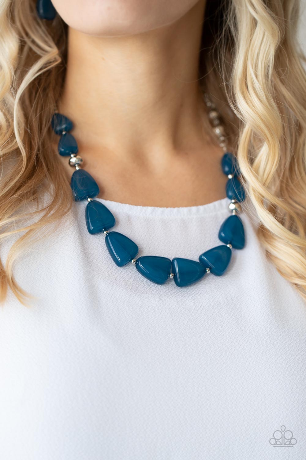 Tenaciously Tangy - blue - Paparazzi necklace – JewelryBlingThing