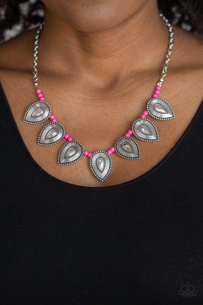Terra Trailblazer - pink - Paparazzi necklace – JewelryBlingThing