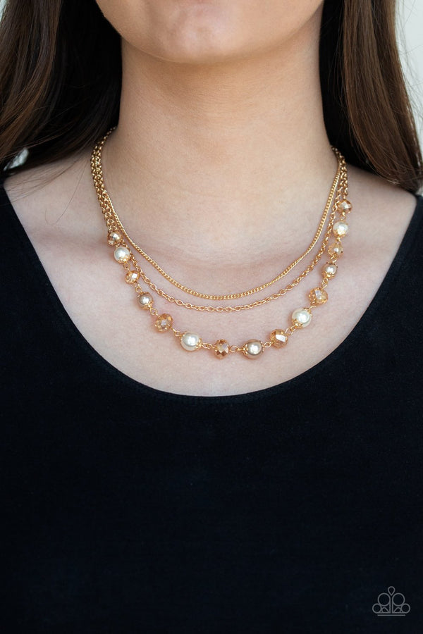 Tour de Demure - gold - Paparazzi necklace – JewelryBlingThing